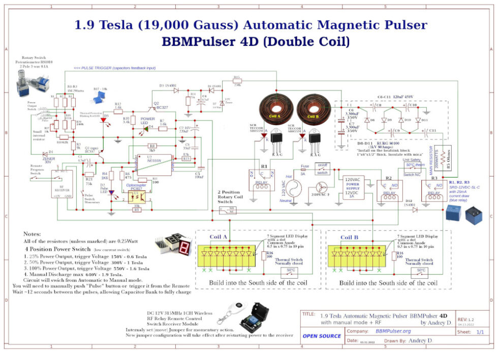 Bob Beck Magnetic Pulser | Open Source Project Strong Magnetic Pulsers